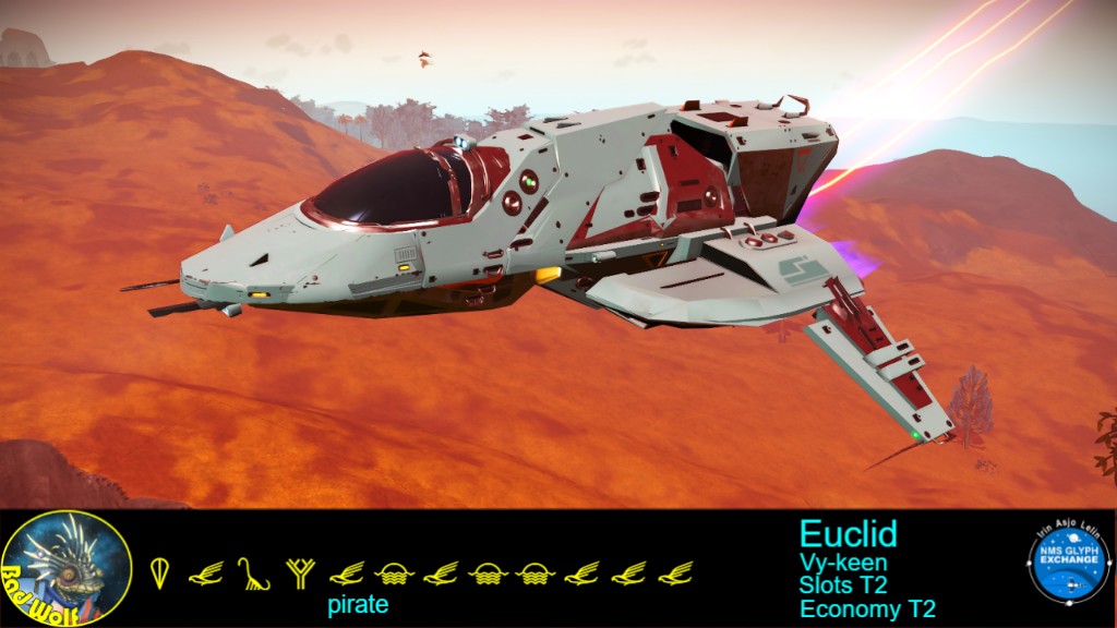 Light Blue Shockwave Droid Jet Fighter, Pirate Raider : r/NMSGlyphExchange