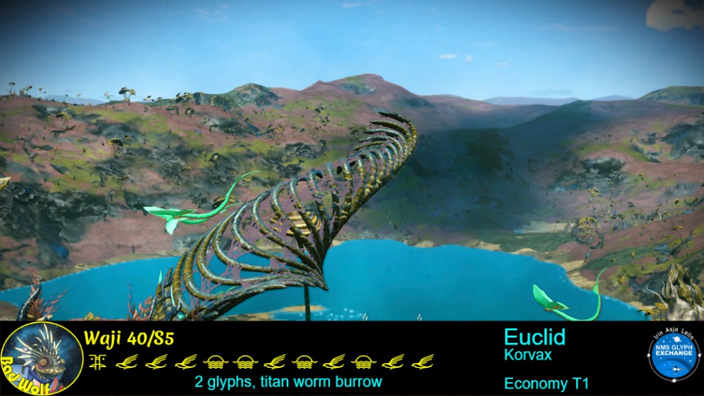 Dark Sky System, Titan Worm Burrows, You only need the first 2 glyphs ...