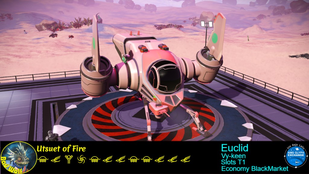 Two Tone Pink Dagger Hopper Explorer : r/NMSGlyphExchange