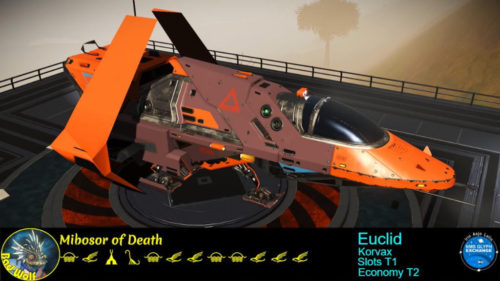 Orange & Purple Quasar Jet Fighter : r/NMSGlyphExchange